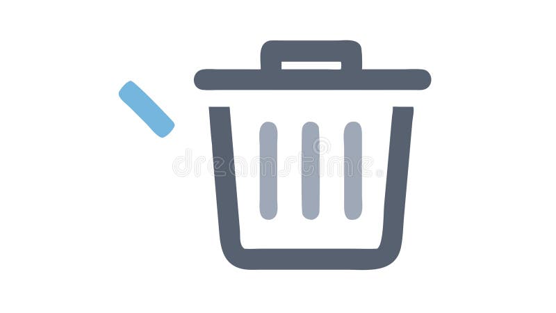 Trash Can Icon, Delete or Dispose Symbol, Vector Design Generative AI ...