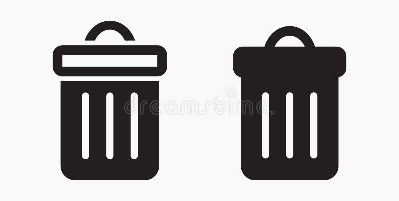 Trash Can Icon. Delete Files Stock Vector - Illustration of object ...