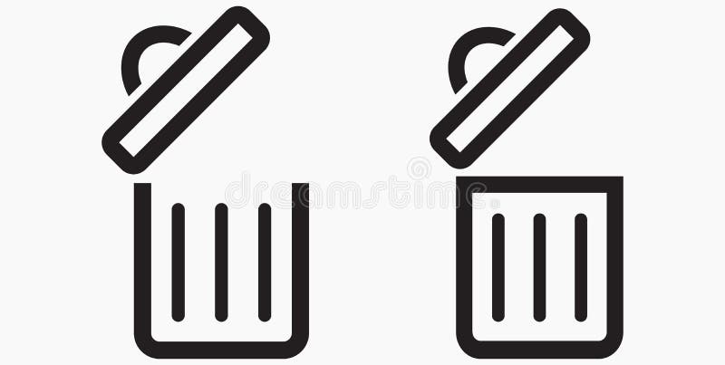 Trash Can Icon. Delete Files Stock Vector - Illustration of garbage ...