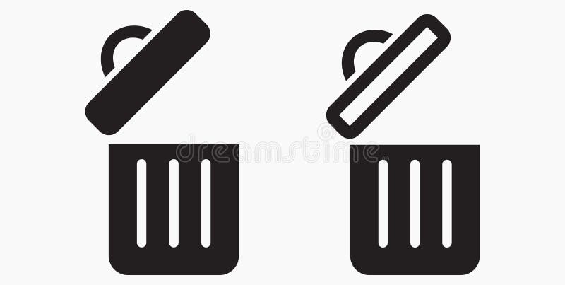 Trash Can Icon. Delete Files Stock Vector - Illustration of recycling ...