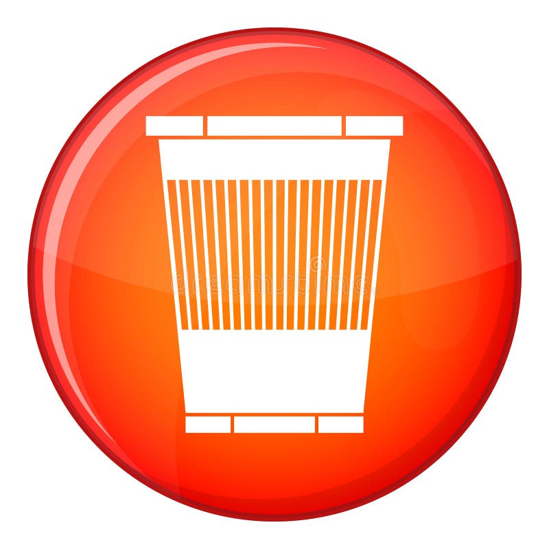 Trash can icon, flat style stock vector. Illustration of design - 82757259
