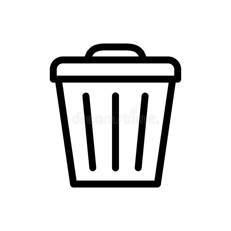 Trash Can Icon Flat Vector Template Design Trendy Stock Vector ...