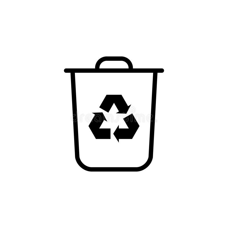 Trash Can Icon Flat Vector Template Design Trendy Stock Vector ...