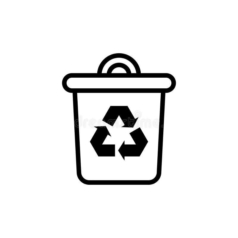 Trash Can Icon Flat Vector Template Design Trendy Stock Vector ...