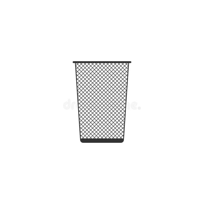 Trash Can Icon Isolated. Garbage Bin Sign. Recycle Basket Icon Stock ...