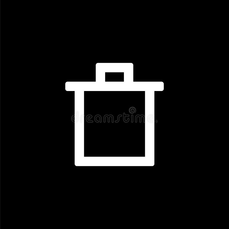 Trash Can Icon for Simple Flat Style Ui Design Stock Vector ...
