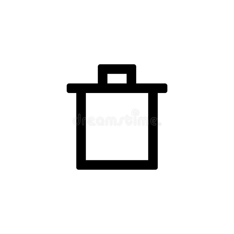 Trash Can Icon for Simple Flat Style Ui Design Stock Vector ...
