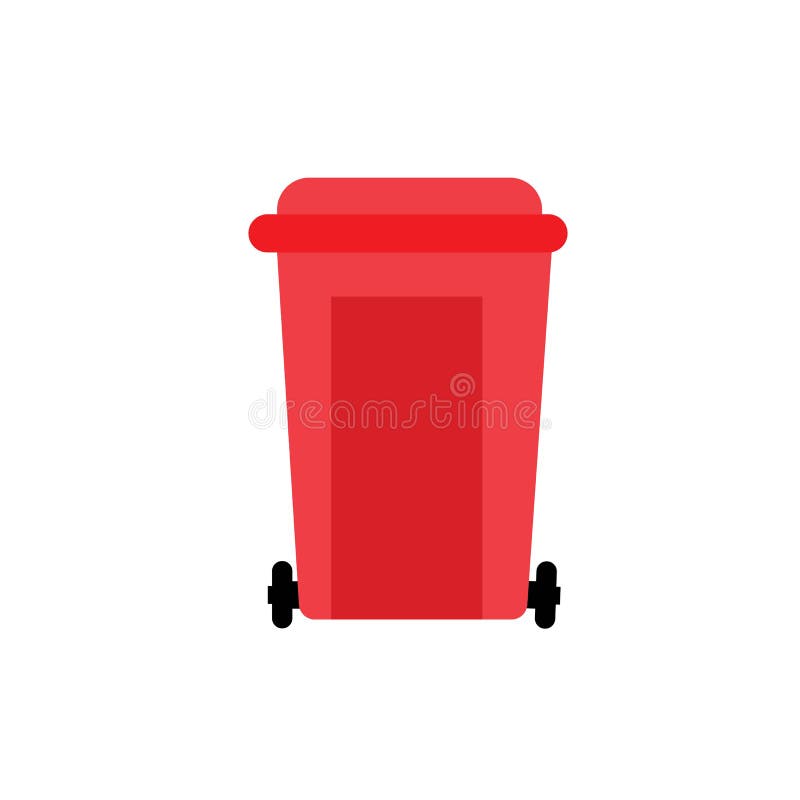 Trash Can Icon Vector Illustration Stock Vector - Illustration of ...