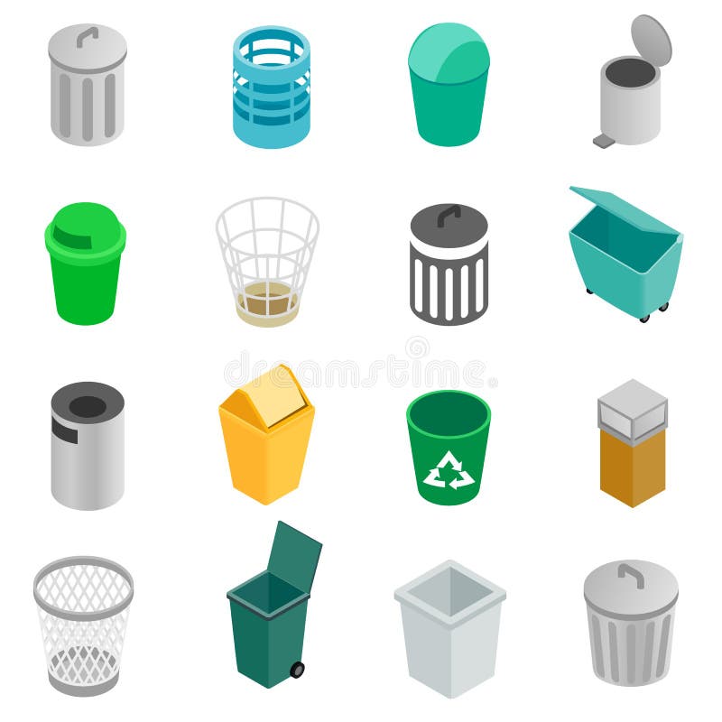 Garbage Icons Detailed Vector Set Stock Vector - Illustration of ... Garbage Icons Detailed Vector Set Stock Vector - Illustration of ...