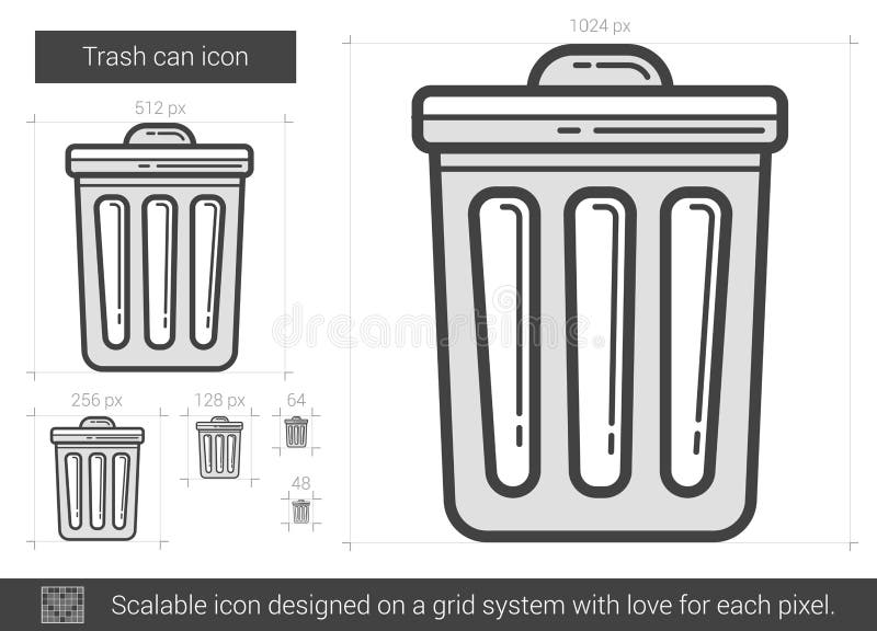 Line Drawing Trash Can Stock Illustrations – 1,092 Line Drawing Trash ...