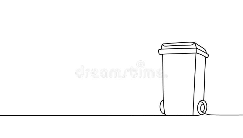 Line Drawing Trash Can Stock Illustrations – 1,092 Line Drawing Trash ...
