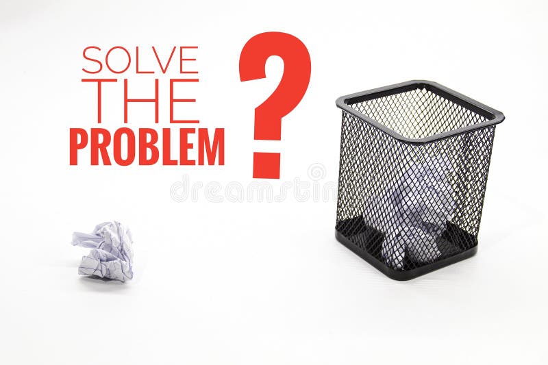 Trash Can with Question Marks and Sentences Solve Problems.Selective ... Trash Can with Question Marks and Sentences Solve Problems.Selective ...