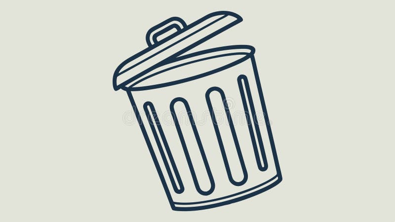 Trash Can or Recycle Bin Illustration, Vector Design Generative AI ...