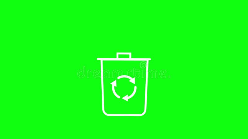Trash Can Recycling Bin Animated Icon Recycling Bin Rotating 4k Looping ...