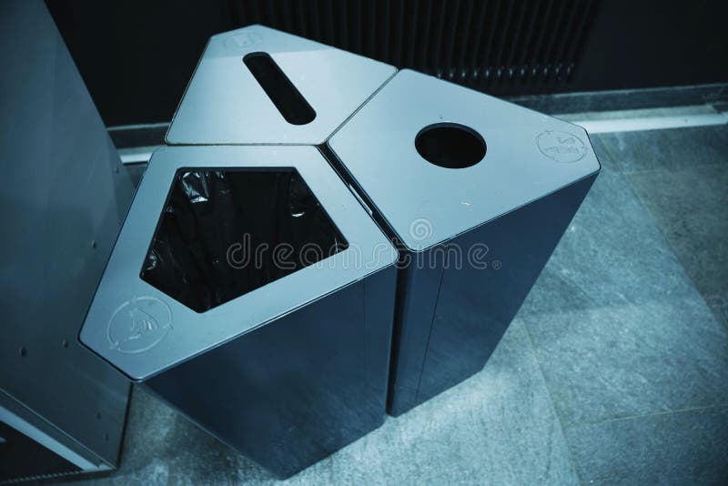 A Trash Can in a Shopping Mall or Office for Separate Garbage ...