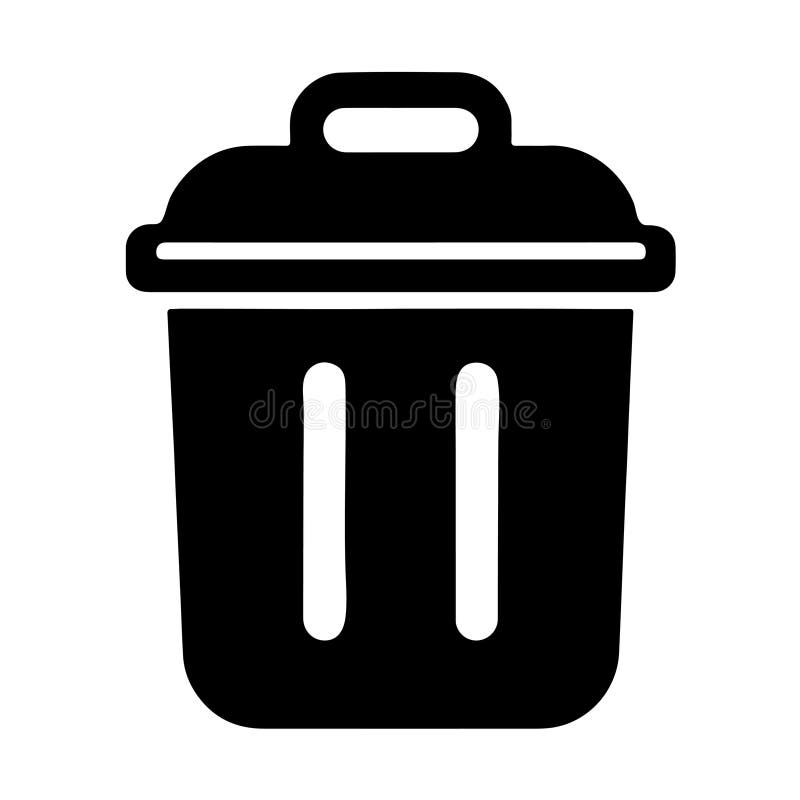 Dustbin, Recyclable, Recycling Silhouette Vector Icon Stock Vector ...