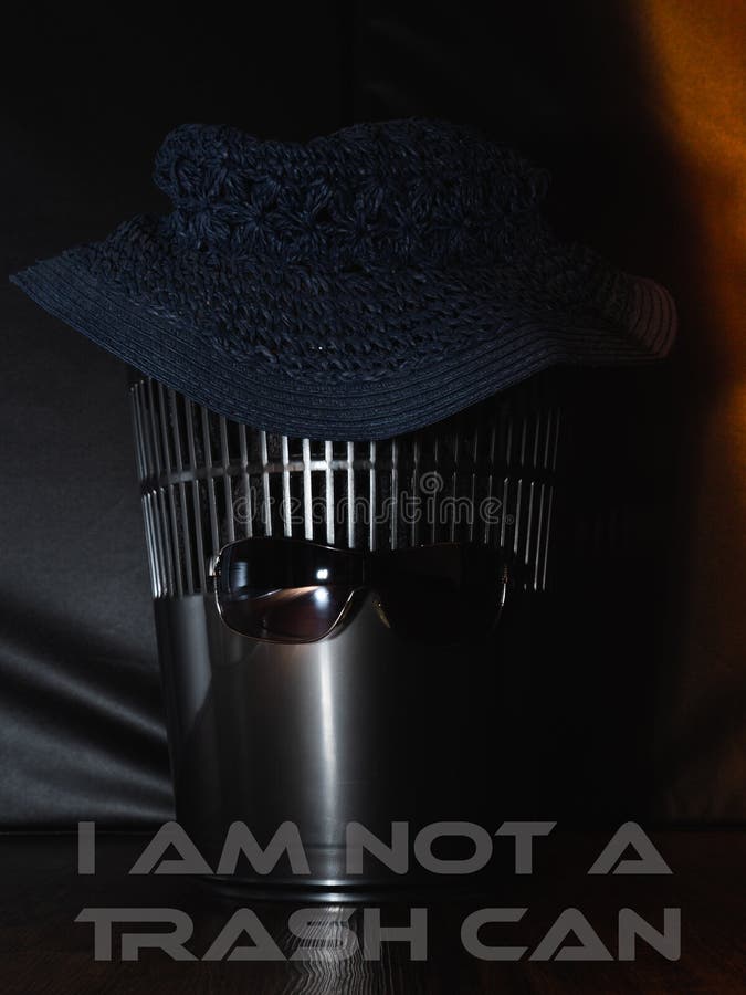 Trash can with sun stock photo. Image of metal, container - 186084908