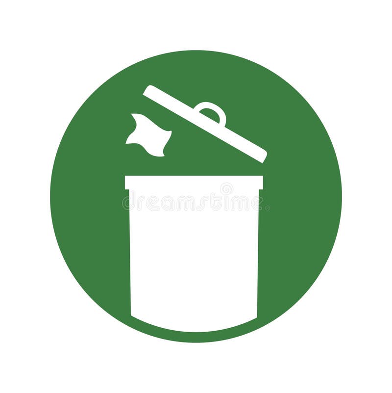 Trash can symbol stock vector. Illustration of icon - 355758413