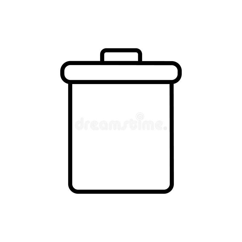 Trash Can Vector Icon. Garbage Illustration Sign. Waste Symbol or Logo ...