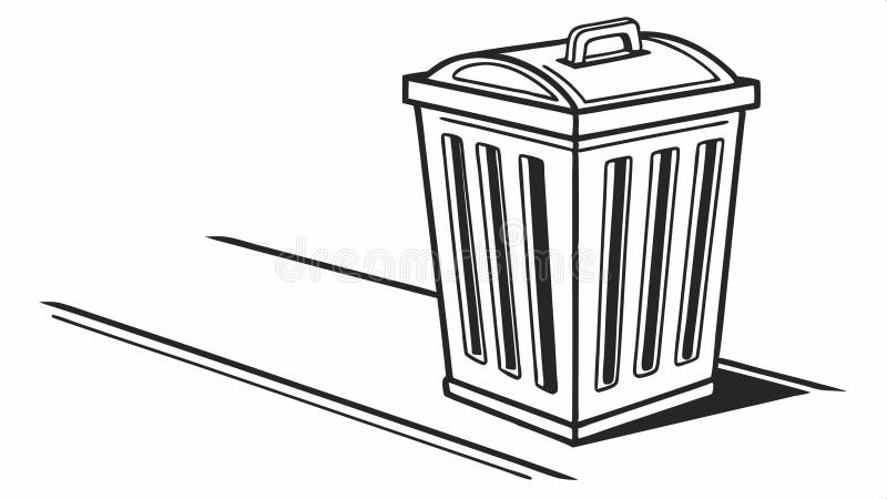 Trash Can, Waste Disposal and Cleanliness Container Vector Design ...