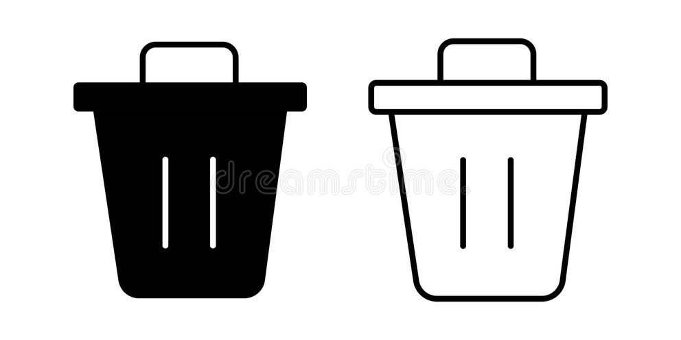 Trash Bin Garbage Icon Stock Illustrations – 51,918 Trash Bin Garbage ...
