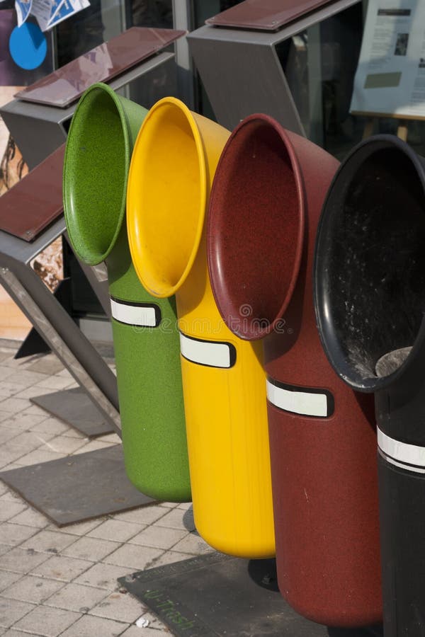 Trash cans stock photo. Image of glass, colorful, aluminium - 18613464