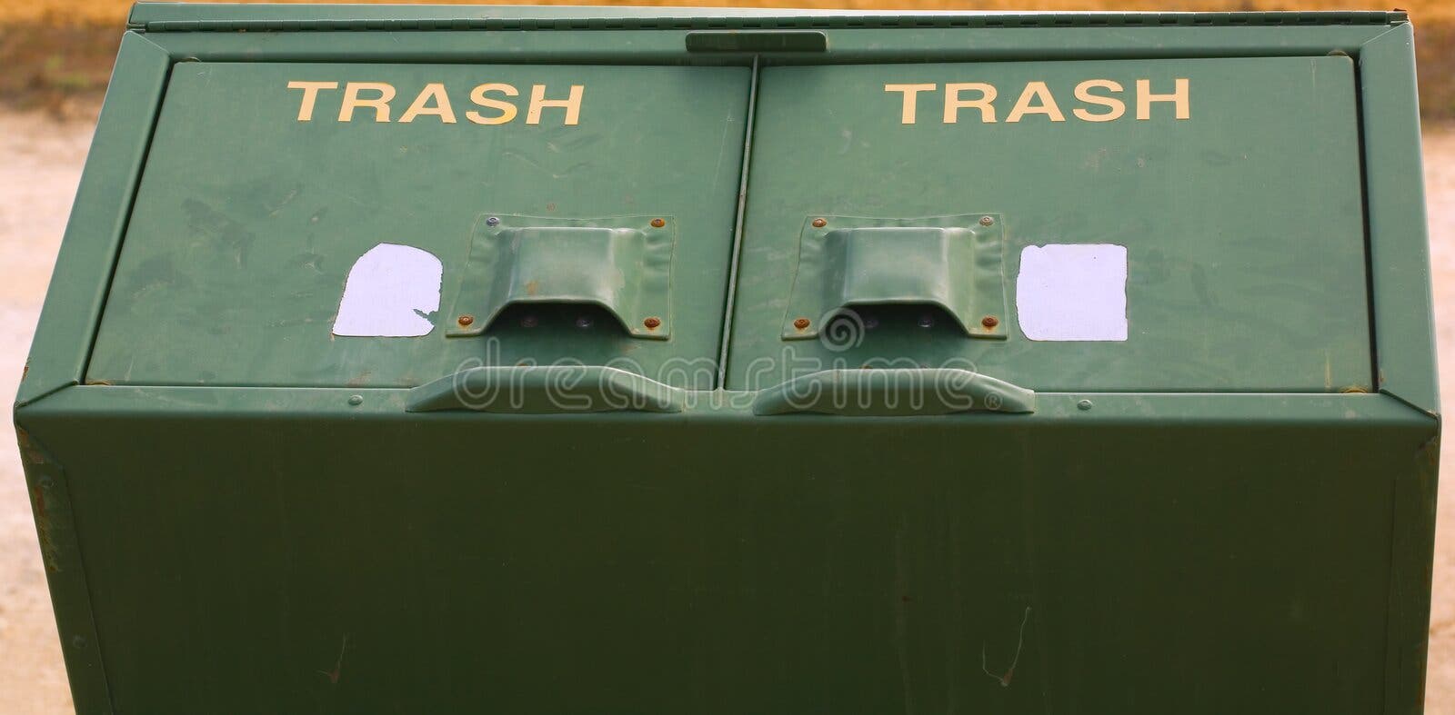 Trash Cans for Sorting Different Types of Trash on Street. Garbage ...