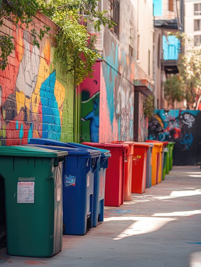 Trash Cans Next Brick Wall Stock Photos - Free & Royalty-Free Stock ...