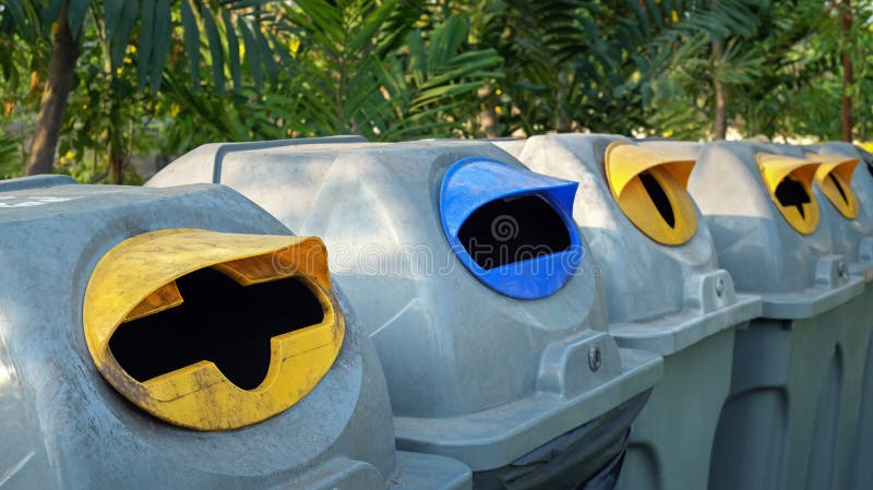 Trash Cans in Public Places Stock Image - Image of rubbish, junk: 310394907