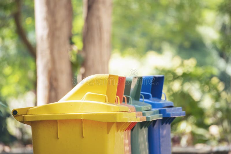 Trash Cans for Sorting Garbage Recycle Bin Waste Plastic Container ...