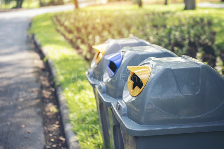 Trash Cans for Sorting Garbage Recycle Bin Waste Plastic Container ...