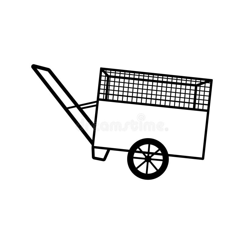 Trash cart icon design stock vector. Illustration of metal - 328762861