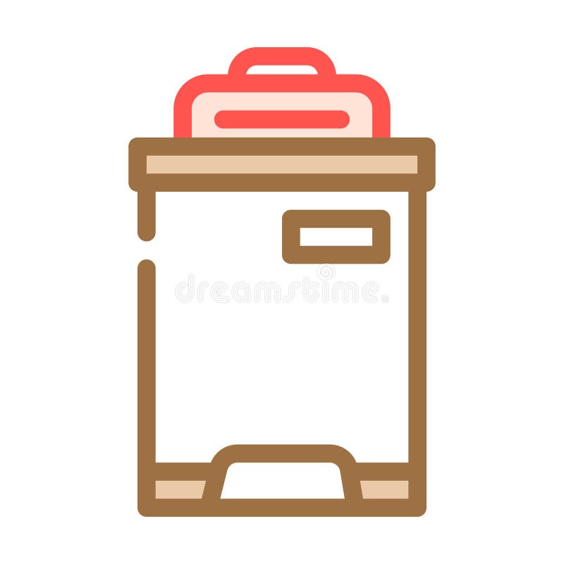 Trash Compactor Color Icon Vector Illustration Stock Illustration ...