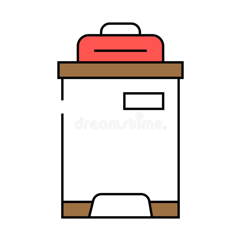 Trash Compactor Icon Color Illustration Stock Illustration ...
