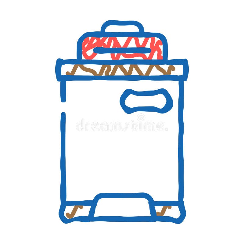 Trash Compactor Icon Doodle Illustration Stock Vector - Illustration of ...