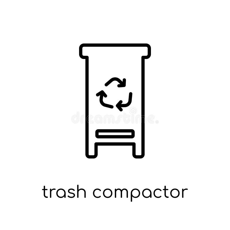Trash Compactor Icon from Electronic Devices Collection. Stock Vector ...