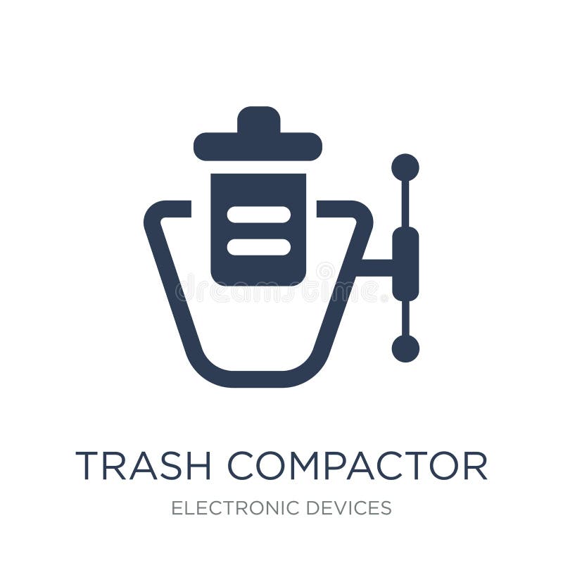 Trash Compactor Icon. Trendy Flat Vector Trash Compactor Icon on Stock ...