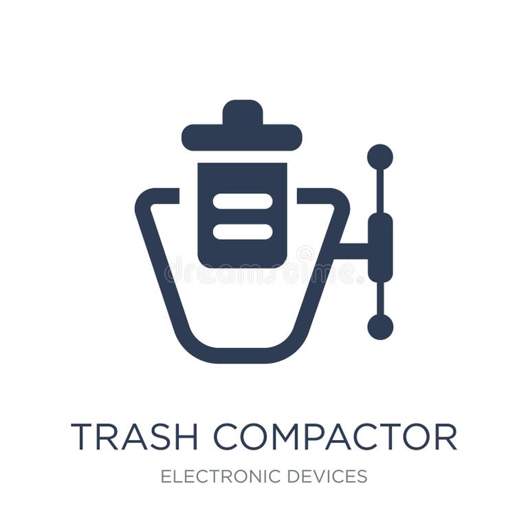 Trash Compactor Icon. Trendy Flat Vector Trash Compactor Icon on Stock ...