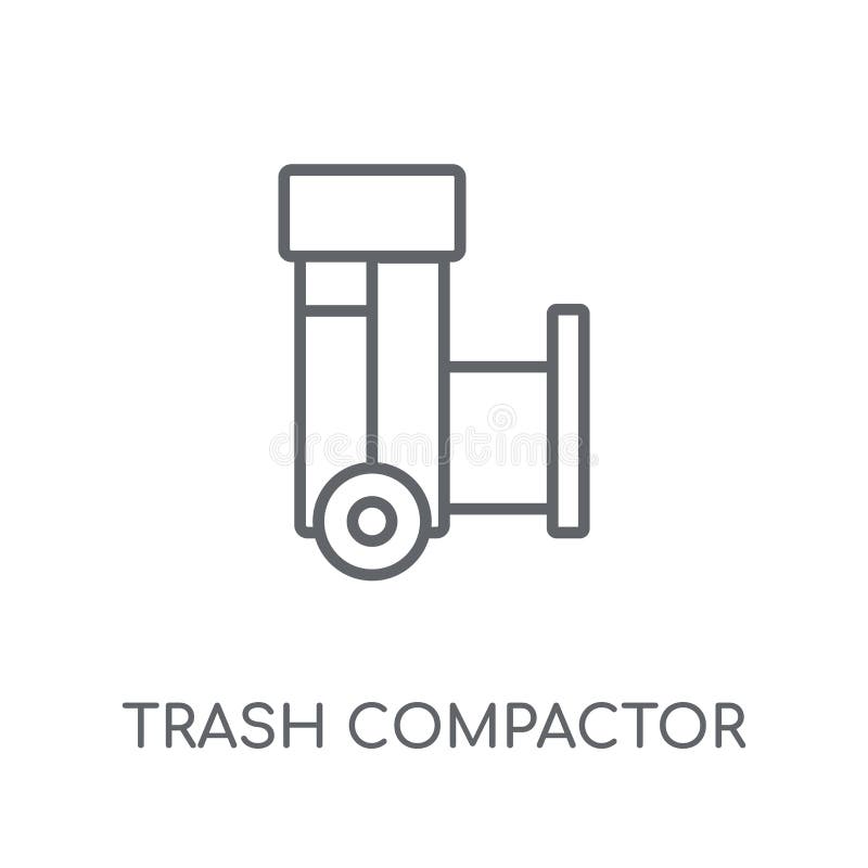 Trash Compactor Linear Icon. Modern Outline Trash Compactor Logo Stock ...