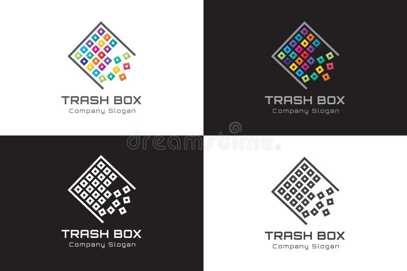 Trash Container Bin, Garbage Can Recycle Basket Box for Trash Waste ...