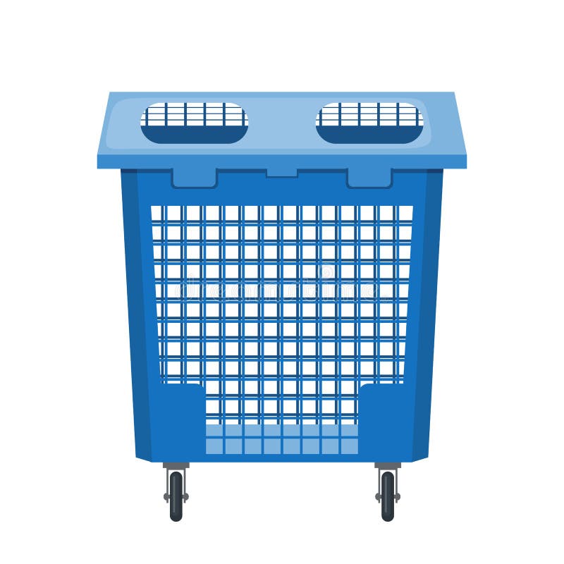 Trash Container Icon for Plastic in Flat Style Isolated on White ...