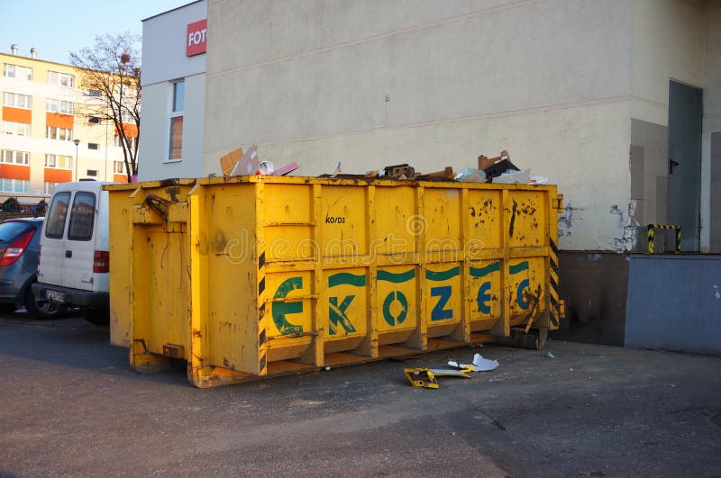 Trash container editorial stock image. Image of environment - 51602094