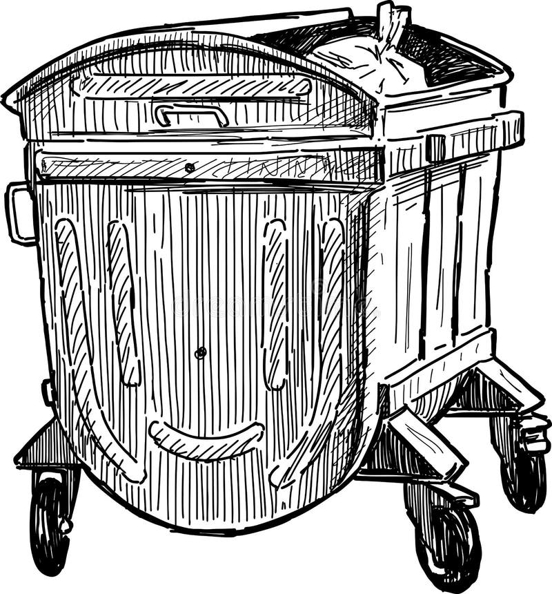 Trash container stock vector. Illustration of street - 37464377