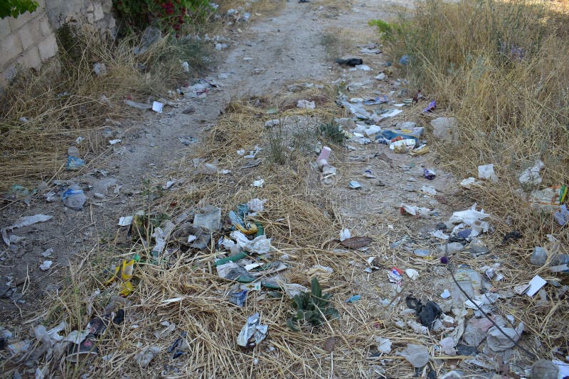 Trash Covering a Path in Bethlehem Editorial Image - Image of middle ...