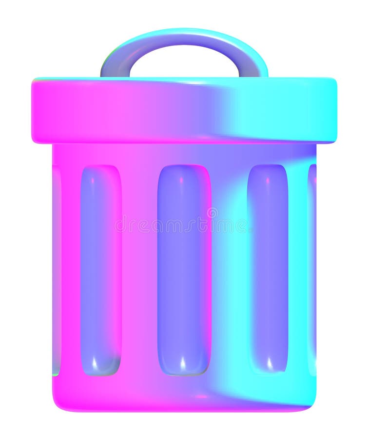 Trash 3d Icon Transparent Illustration Stock Image - Illustration of ...