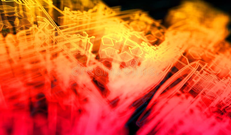 Trash and Delete Bin Symbol Digital Concept 3d Illustration Stock ...