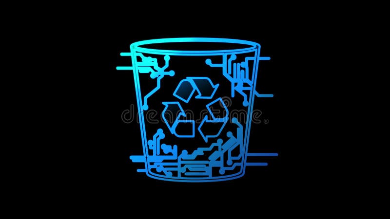 Trash and Delete Bin Symbol Loop Concept Stock Video - Video of basket, contour: 380933593