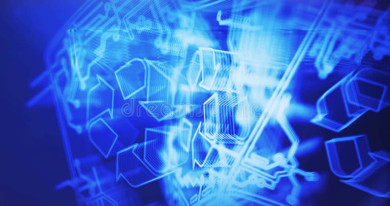 Trash and Delete Bin Symbol Rotating Loop Concept Stock Video - Video of management, rotate ...