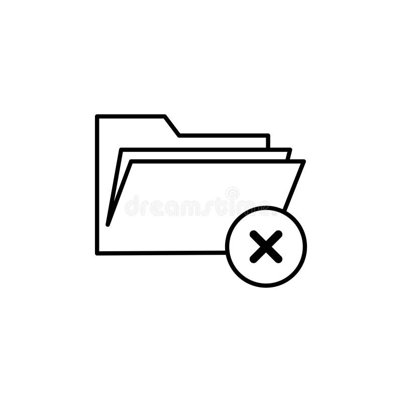 Trash Delete Folder Icon Flat Stock Vector - Illustration of ...