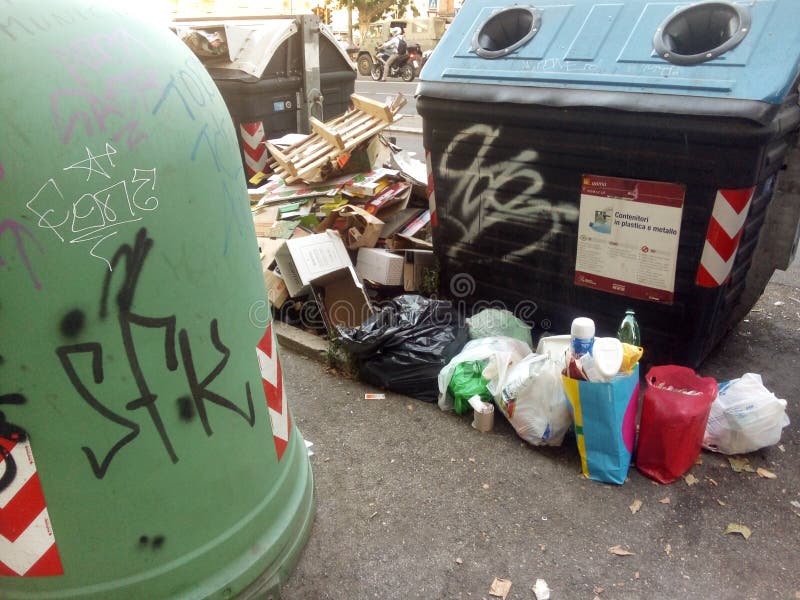 Trash and ditiness. editorial image. Image of disposal - 153663695